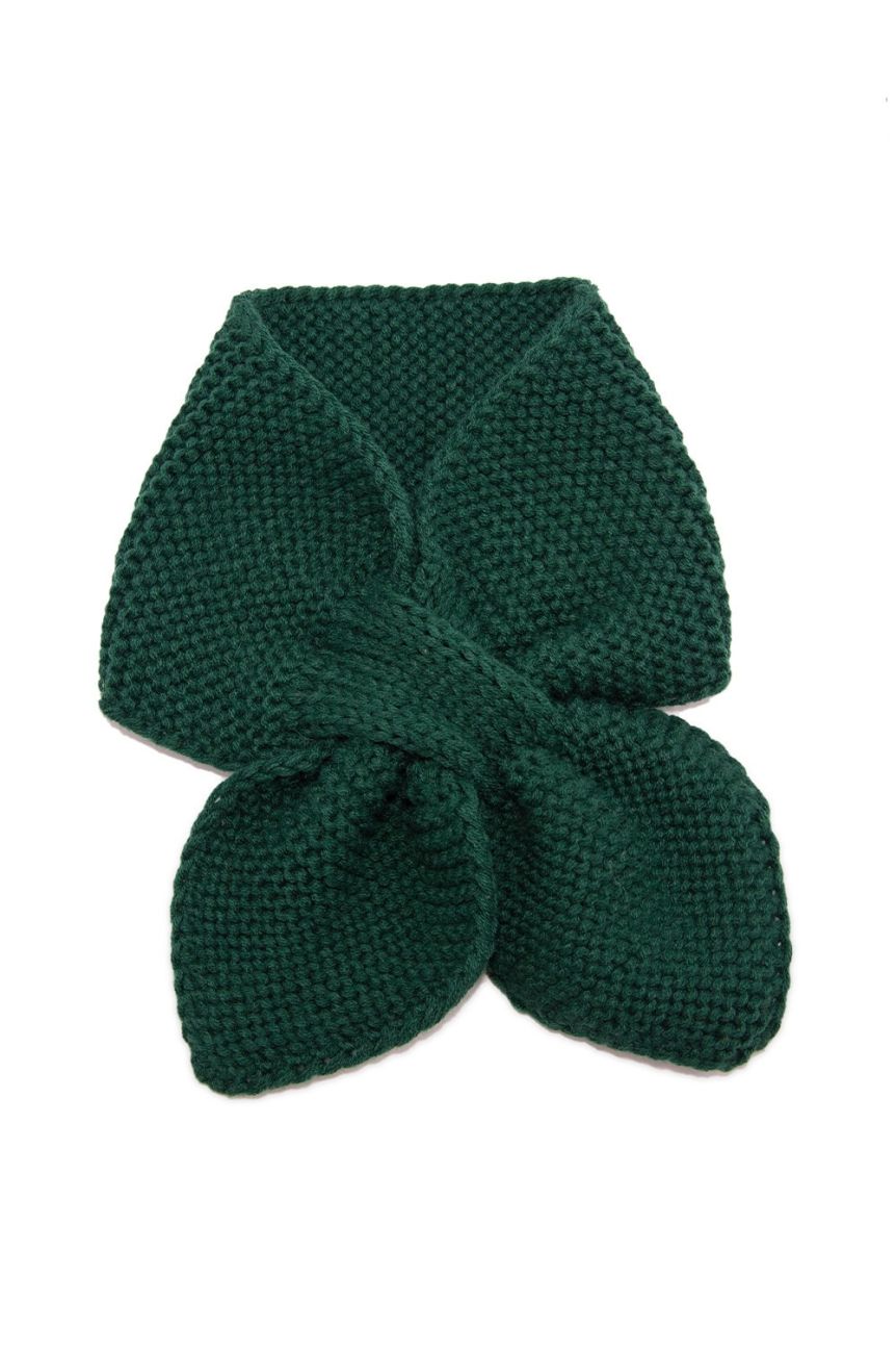 Echarpe Vert Foret Tricot Epais - Col Hiver Maille Chunky Nature